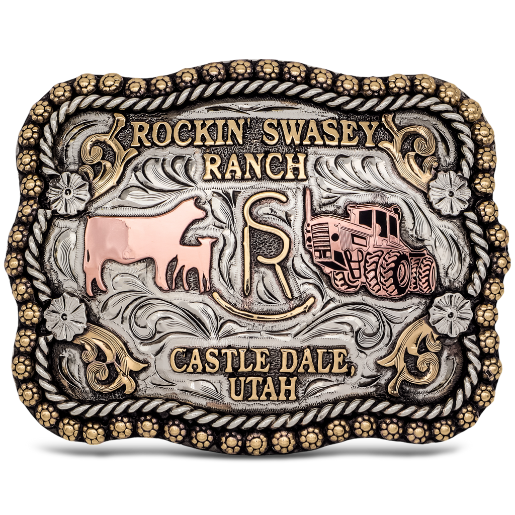 The Farmer Custom Buckle – Cowboss Silversmiths