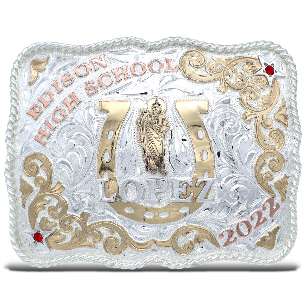 Lucky Stars Custom Buckle – Cowboss Silversmiths