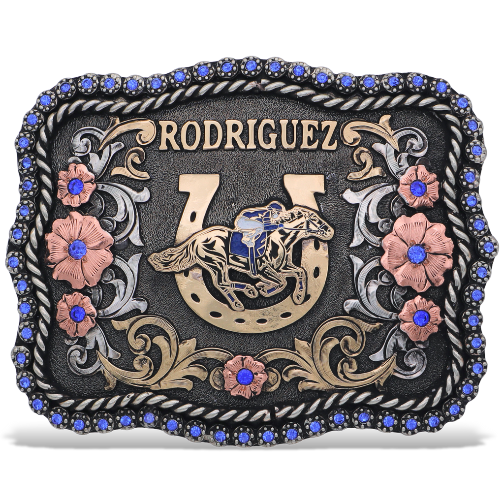 Night Blaze Custom Buckle – Cowboss Silversmiths