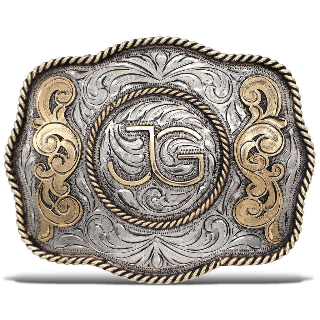 Roped In Gold Custom Buckle – Cowboss Silversmiths