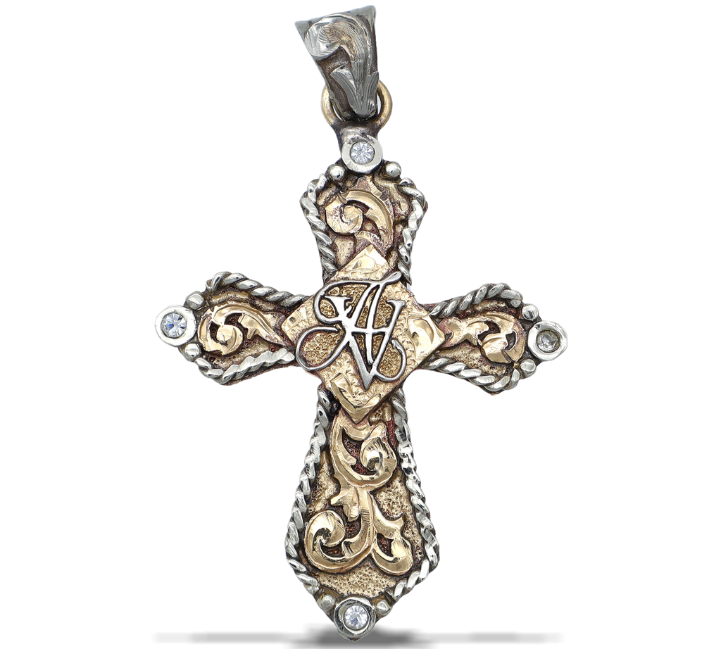 Sunny Serenity Custom Cross Pendant – Cowboss Silversmiths
